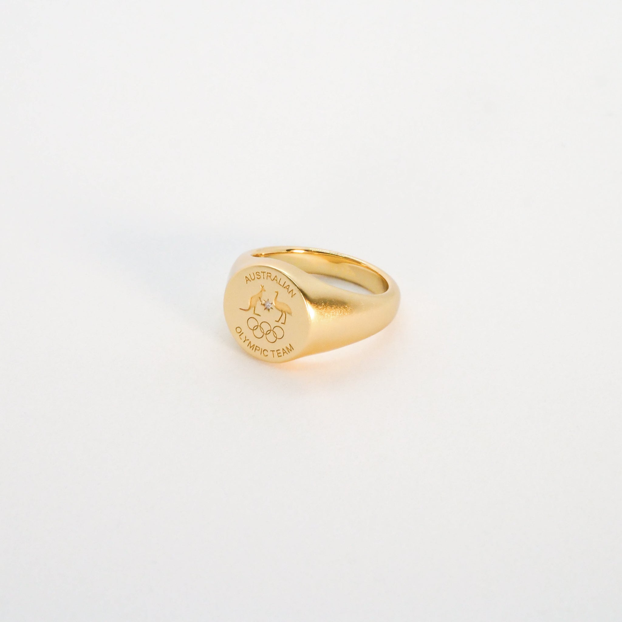 Matte Signet Ring - Gold – Written in Metal